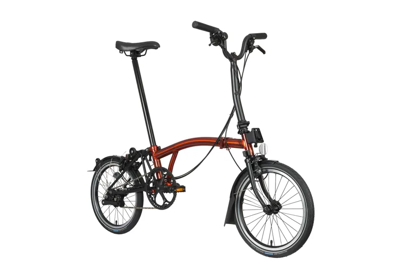 Brompton M6R C-Line Explore Mid Folding Bike - Flame Lacquer