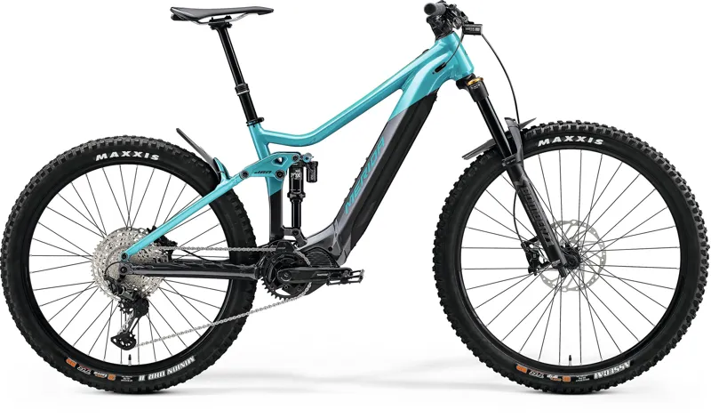 Merida eOne-Sixty 700 2023 Electric Full Suspension MTB - Teal/Grey