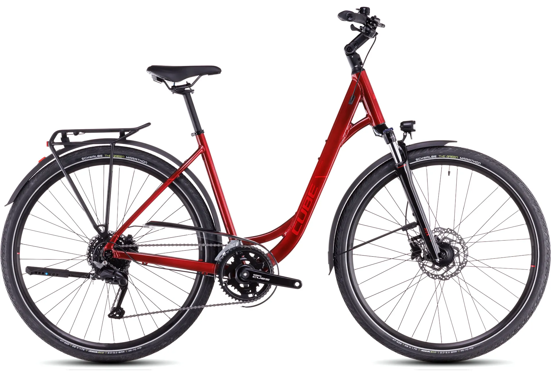 Cube Touring Pro Easy Entry 2025 Hybrid Bike - Maroon