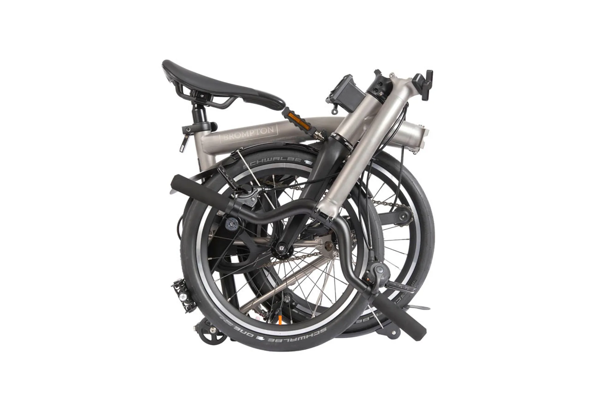 Brompton M12L T Line 2026 12 Speed Folding Bike - Blasted Titanium