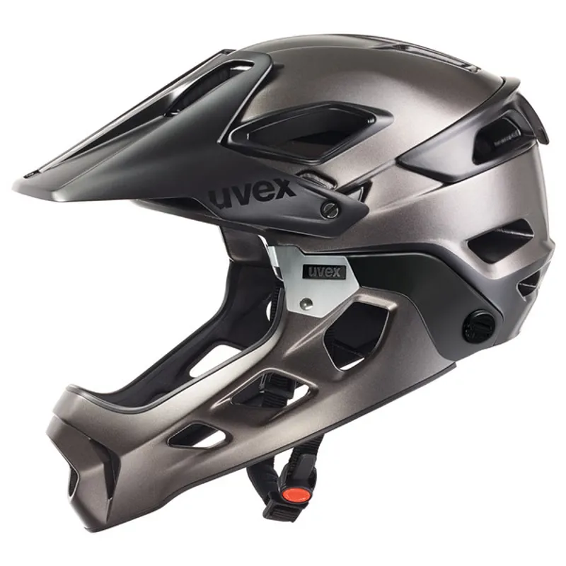 Uvex Jakkyl HDE Full Face MTB Helmet Black Mat Silver
