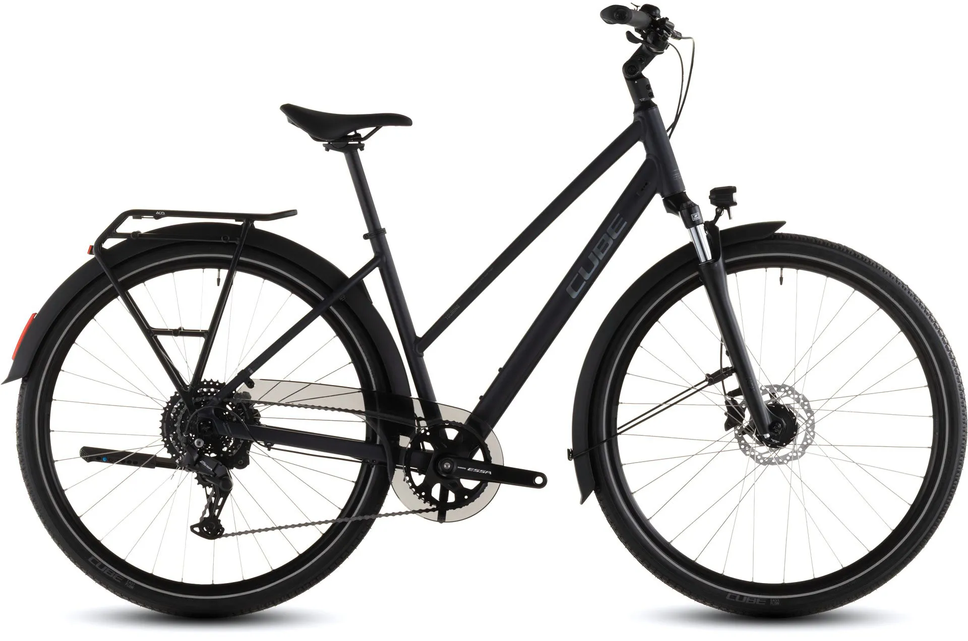 Cube Touring One Trapeze 2026 Hybrid Bike - Night/Chrome
